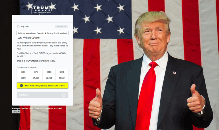 What Trump’s Donate Page Says About His Silver Spoon | Libby Anne