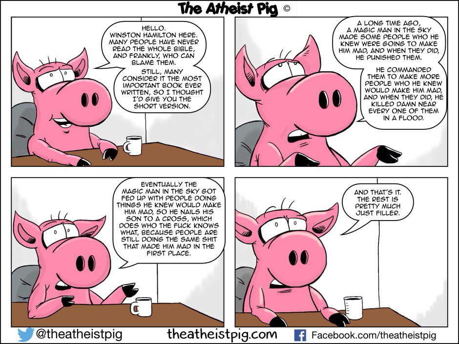 7 Atheist Pig Comics On God | Andrew Hall