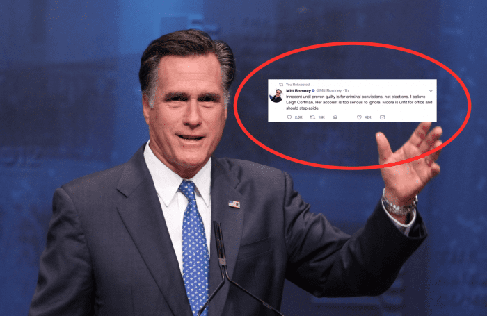 Romney Tweet: ‘Unfit’ Moore ‘Should Step Aside’ | Martha English